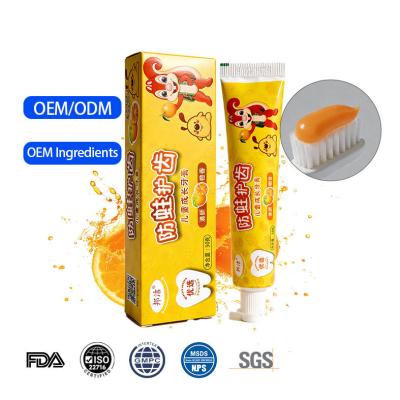 China Factory Manufacturer Custom 60g Fluoride Xylitol Children Toothpaste Fruit Flavored Bubble Gum Flavor Kids Baby Gel Toothpaste for sale