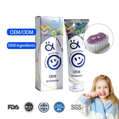 China Natural and Safe OEM Brand Names Dental Care Fruity Flavor Organic Children Baby Kids Toothpaste Prevention of Dental for sale