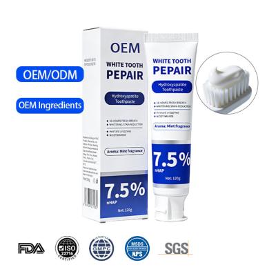 China Private Label NHA Toothpaste Manufacturers Anti Sensitive Oral Repair Fluoride Free Customizable Nano Hydroxyapatite Toothpaste for sale