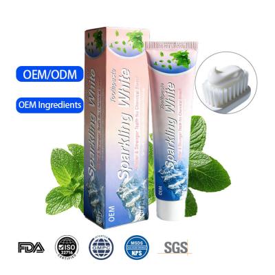 China Customized Private Label Manufacturer Removes Plaque All-day Freshness Sensitive Teeth Pure Nature Himalayas Sea Toothpaste for sale