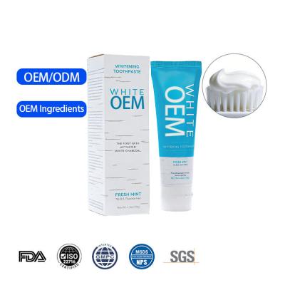 China Fluoride Free Teeth Whitening Toothpaste 100g Herbal Formula Anti Sensitivity Gum Bleeding Relief OEM Private Label for sale