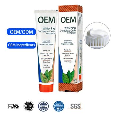 China Shelf Life 3 Years Custom Toothpaste OEM ODM Whitening Color Yellow Stain Bad Breath Removal 100g Conogemon Free Toothpaste for sale