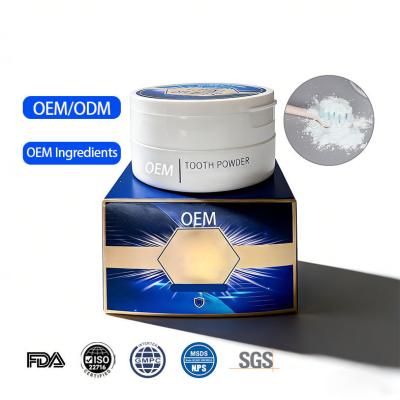 China Teeth Cleaning OEM Custom Oral Hygiene Activated Tooth Powder Natural Mint Deep Cleansing Teeth Whitening Remove Stains for sale