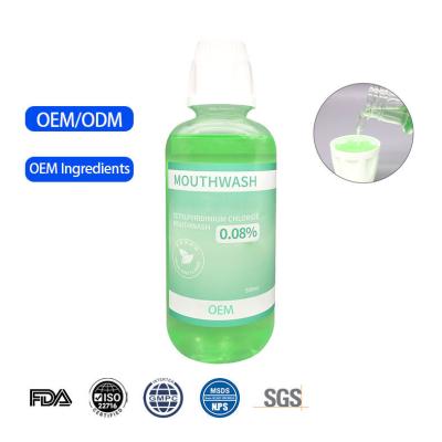 China OEM ODM Customizable 500ml Antibacterial Mouth Wash Featuring Menthol for Fresh Breath 14 Hours Long Lasting Refreshing Baking Soda for sale
