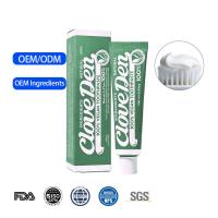 China Custom Toothpaste with Hydrated Silica OEM ODM Processing Whitening Fresh Breath Aloe Vera Herbal Clove Stain Removing for sale
