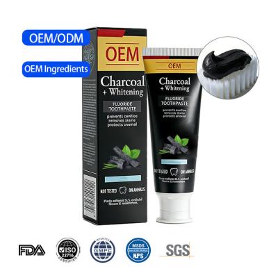 China Mint Flavor Adult Toothpaste Bamboo Charcoal Whitening Freshens Breath Protects Home ODM OEM Customization Service for sale