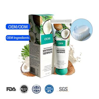 China Sample size baking soda toothpaste with shelf life 3 years teeth whitening cool mint natural flavors coconut oil family for sale