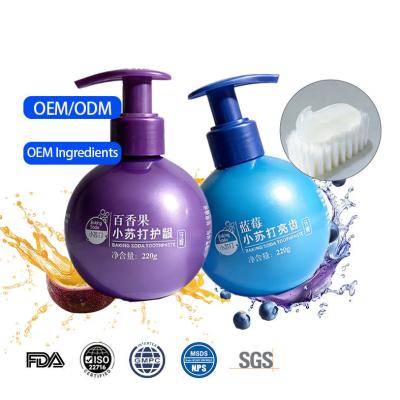 China Teeth Whitening Private Label Toothpaste Vegan Herbal Anti Gingivitis Anti Plaque Passion Fruit Blueberries Shelf Life 3 Years for sale