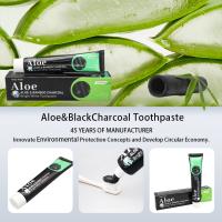 China Factory Bulk Aloe Vera Bamboo Charcoal Brightening Whitening Toothpaste combining whitening agents and antibacterial properties to maintain healthy gums and bright teeth effectively for sale