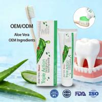 China Factory Custom Natural Whitening Toothpaste Fresh Breath Mint Flavor Sensitive Teeth Formula 100g Dental Care Aloe Vera Toothpaste for sale