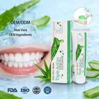 China Factory Custom Natural Whitening Toothpaste Fresh Breath Mint Flavor Sensitive Teeth Formula 100g Dental Care Aloe Vera Toothpaste for sale