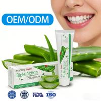 China Factory Custom Natural Whitening Toothpaste Fresh Breath Mint Flavor Sensitive Teeth Formula 100g Dental Care Aloe Vera Toothpaste for sale