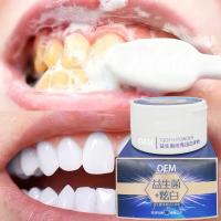 China Customizable Wholesale Private Logo Probiotic Oral Hygiene Teeth Whitening Cleaning Stains Powder for Home Teeth Bleaching for sale