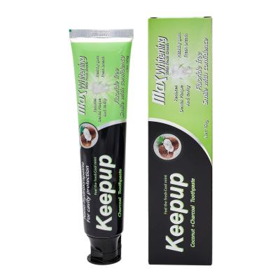 China Wholesale Custom Your Logo OEM/ODM Anti Gingivitis Anti Plaque SLS Toothpaste with Aloe Vera and Mint Charcoal Vegan Toothpaste for sale