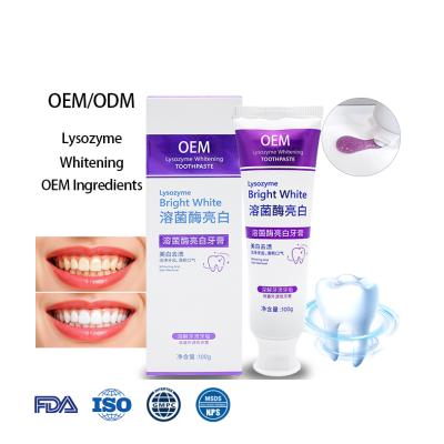 China Custom Lysozyme Herbal Whitening Toothpaste Freshens Breath Antibacterial Anti-cavity and Effectively Removes Tooth Stains for sale