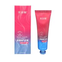 China Custom Organic Peach Flavored Whitening Toothpaste Refreshing Mint Flavor Anti-Cavity Antibacterial Dentifrice Whitening for sale