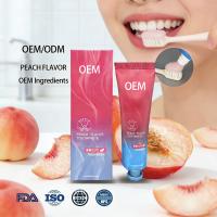 China Custom Organic Peach Flavored Whitening Toothpaste Refreshing Mint Flavor Anti-Cavity Antibacterial Dentifrice Whitening for sale