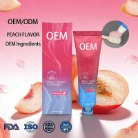 China Custom Organic Peach Flavored Whitening Toothpaste Refreshing Mint Flavor Anti-Cavity Antibacterial Dentifrice Whitening for sale