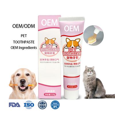 China OEM/ODM Custom Pet Whitening Toothpaste Vanilla Chicken Flavored Pet Toothpaste Cleans Oral Cavity and Whitens Teeth for Pets for sale