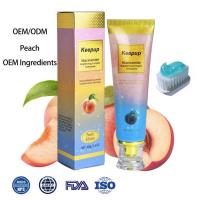 China Customized Niacinamide Teeth Whitening Toothpaste Anti-cavity Oral Cleaning Peach Flavor Home Dentifrice Whitening for sale