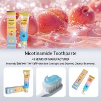 China Customized Niacinamide Teeth Whitening Toothpaste Anti-cavity Oral Cleaning Peach Flavor Home Dentifrice Whitening for sale
