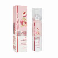 China Custom Portable Oral Spray Eliminates Odors Cool and Long Lasting White Peach Flavor Breath Freshener for Outdoor Travel for sale