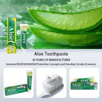 China Custom Aloe Vera Teeth Whitening Toothpaste Set Removes Plaque Prevents Cavities Contains Antibacterial Herbal Toothpaste for sale