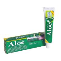 China Custom Aloe Vera Teeth Whitening Toothpaste Set Removes Plaque Prevents Cavities Contains Antibacterial Herbal Toothpaste for sale