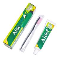 China Custom Aloe Vera Teeth Whitening Toothpaste Set Removes Plaque Prevents Cavities Contains Antibacterial Herbal Toothpaste for sale