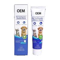 China Customizable Professional Oral Cleaning Fresh Mint Pet Toothpaste Chicken Flavor freshen breath effectively Pet Dental Care Toothpaste for Dogs and Cats for sale