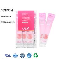China Custom Probiotic Mouthwash Peach Flavor Cleanses Oral Cavity Portable Disposable Mouthwash for Outdoor Use for sale