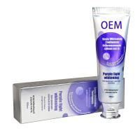 China Custom purple Whitening Toothpaste Removes Stains Whitens Teeth Restores Tooth Color Gardenia Flavored Whitening Toothpaste for sale