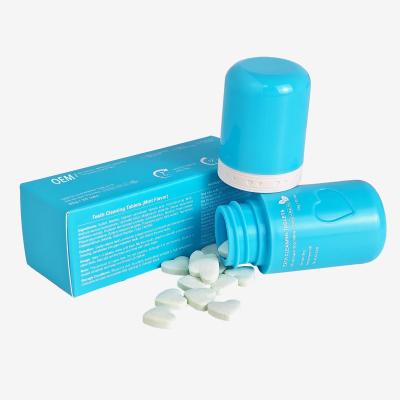 China Custom Probiotic Mint Flavored Toothpaste Tablets Cleanse Breath and Freshen Mouth Portable Mouthwash Granules for Outdoor Use for sale
