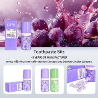 China Custom Containing Baking Soda Mouthwash Granules Remove Bad Breath Grape Flavored Probiotic Toothpaste Tablets for Outdoor Use for sale