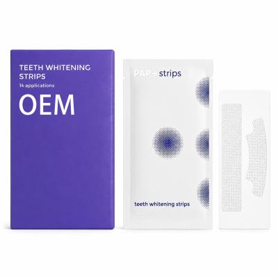 China Private Label Tooth Bright Whitening Sticker No Sensitive Non Peroxide Charcoal Effective Teeth Whitening Strips for Professional Dental Clinics for sale