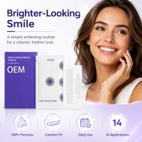 China Private Label Tooth Bright Whitening Sticker No Sensitive Non Peroxide Charcoal Effective Teeth Whitening Strips for Professional Dental Clinics for sale