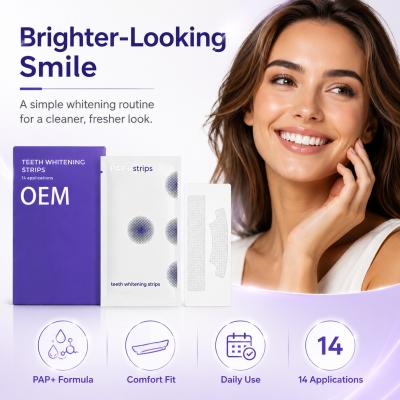 China Custom Oral Care V34 Teeth Whitening Stencils PAP Purple Teeth Whitening Stencils 28 Sheets 14 Treatments for Home Use for sale