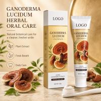 China Whitening Toothpaste with Herbal Ganoderma Lucidum OEM Private Label 100% Natural Whitening Organic Tooth White Mint Tooth Paste Breath Anti-bacterial Super Clean Teeth 120g for sale