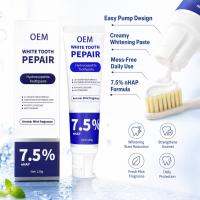 China Customizable Nano 7.5% Hydroxyapatite Whitening Private Label Chemical Toothpaste Anti Sensitive Oral Repair Fluoride Free 120g for sale