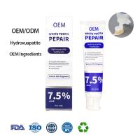 China Customizable Nano 7.5% Hydroxyapatite Whitening Private Label Chemical Toothpaste Anti Sensitive Oral Repair Fluoride Free 120g for sale