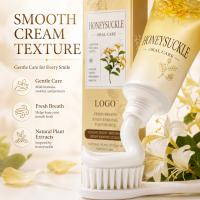 China Custom Teeth Whitening Toothpaste Herbal Honeysuckle Flavor Freshens Breath Protects Tooth Enamel Fluoride Free Dentifrice for sale