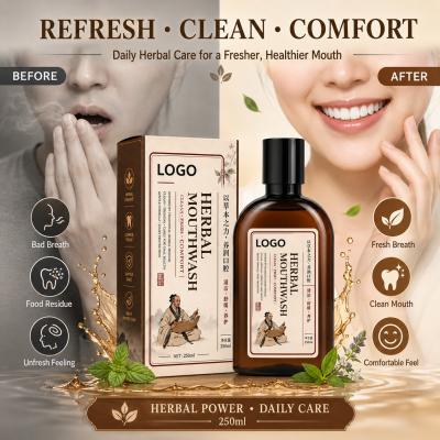 China Customized Chinese Herbal Mouthwash to Suppress Gum and Oral 500ml Household Mouthwash for sale