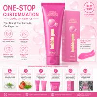 China High Quality Baking Soda Niacinamide Whitening Yellowing Removal Gum Care Toothpaste Bubble Gum Sweet Fruit Instant Stain Remover Fresh Oral Toothpaste for sale