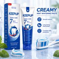 China Factory Custom Multi Effect Mint Toothpaste 7 in 1 Oral Care Teeth Whitening Tartar Control Sensitive Relief Custom Logo for sale
