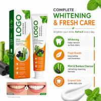 China Factory Price OEM Bamboo Charcoal Mint Whitening Toothpaste Natural Stain Removal Fresh Breath Teeth Whitening Toothpaste for sale
