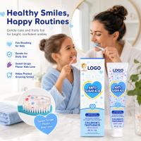 China Wholesale Cheap OEM Private Label Kids Toothpaste Olaflur Anti Sugar Acid Enamel Protection Children's Toothpaste for sale