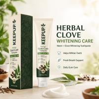 China Custom Logo 120g Herbal Clove Neem Whitening Toothpaste Natural Gentle Oral Care Fresh Breath Wholesale Oral Care Factory for sale