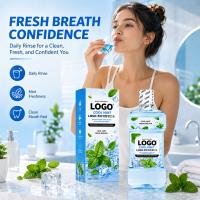 China Private Label Liquid Mouth Wash Teeth Whitening Oral Care Bottle Mint Flavor Mouthwash Alcohol Free for sale
