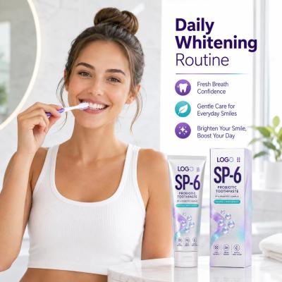 China 100% Natural Oral Cleaning Tooth Stains Removal Teeth Gum Care Brightening Probiotic Whitening Sp-6 Toothpaste for sale