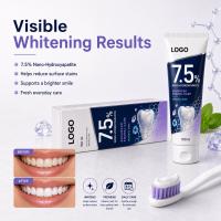 China Custom 7.5% Nano Hydroxyapatite Teeth Whitening Toothpaste Anti Sensitivity Enamel Protecting Fluoride Free Dentifrice for sale